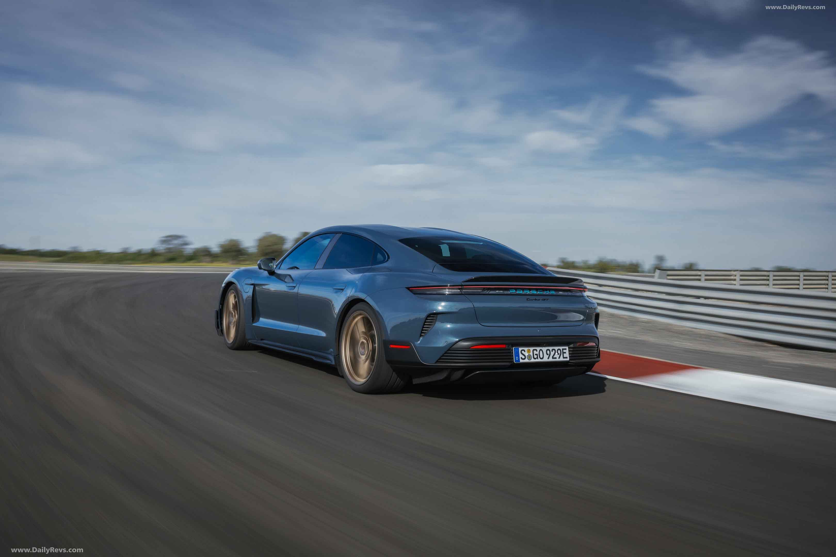 2025 Porsche Taycan Turbo GT Pale Blue Metallic - Stunning HD Photos ...