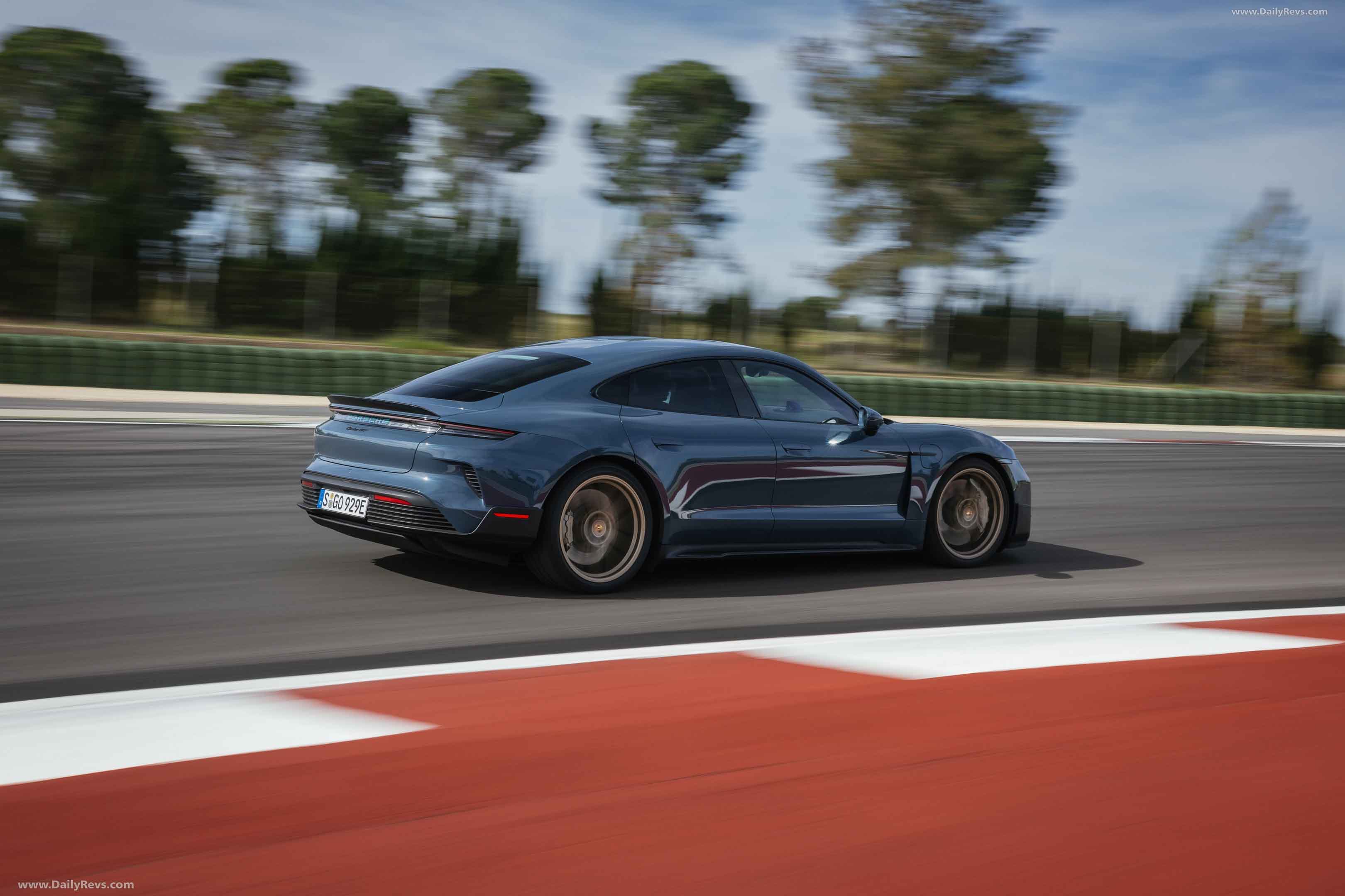 2025 Porsche Taycan Turbo GT Pale Blue Metallic - Stunning HD Photos ...